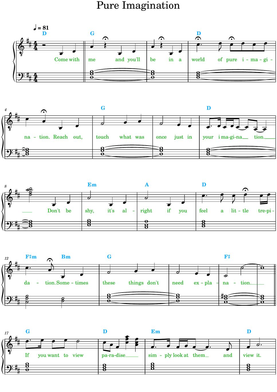 Timothée Chalamet - Pure Imagination (Wonka, 2023. Accurate and playable version) Sheet Music by ...