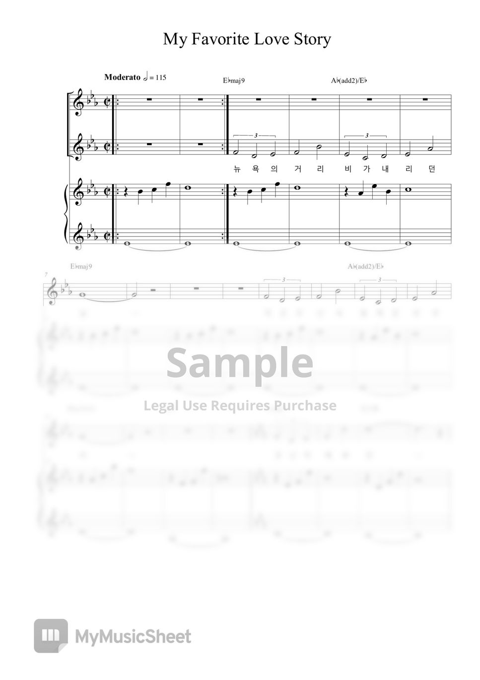 뮤지컬 어쩌면 해피엔딩 My Favorite Love Story Sheets By Taehyun Taylor Lee