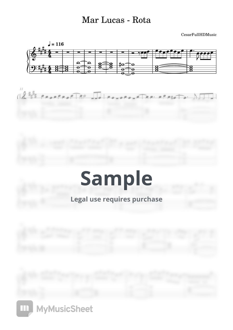 Mar Lucas - Rota 악보