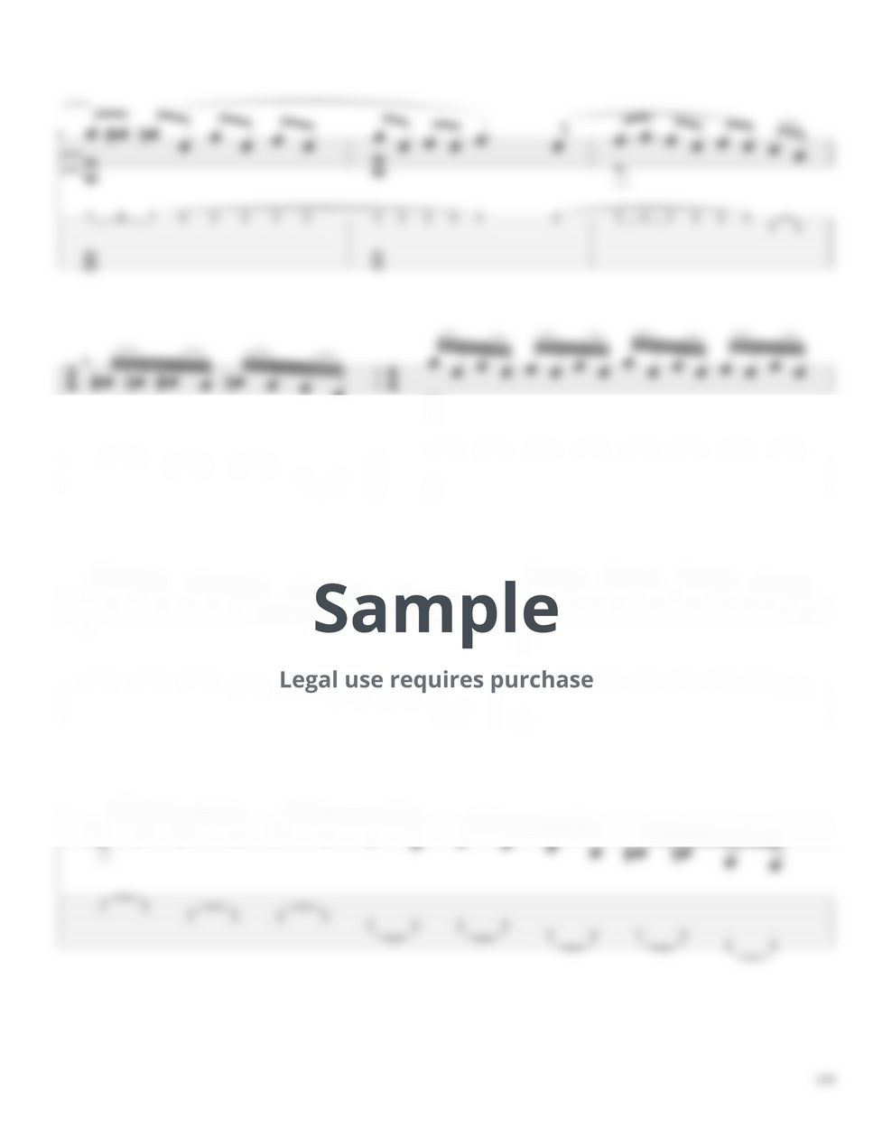 Trace Bundy - Dueling Ninjas Tab + 1staff by Agape Guitar