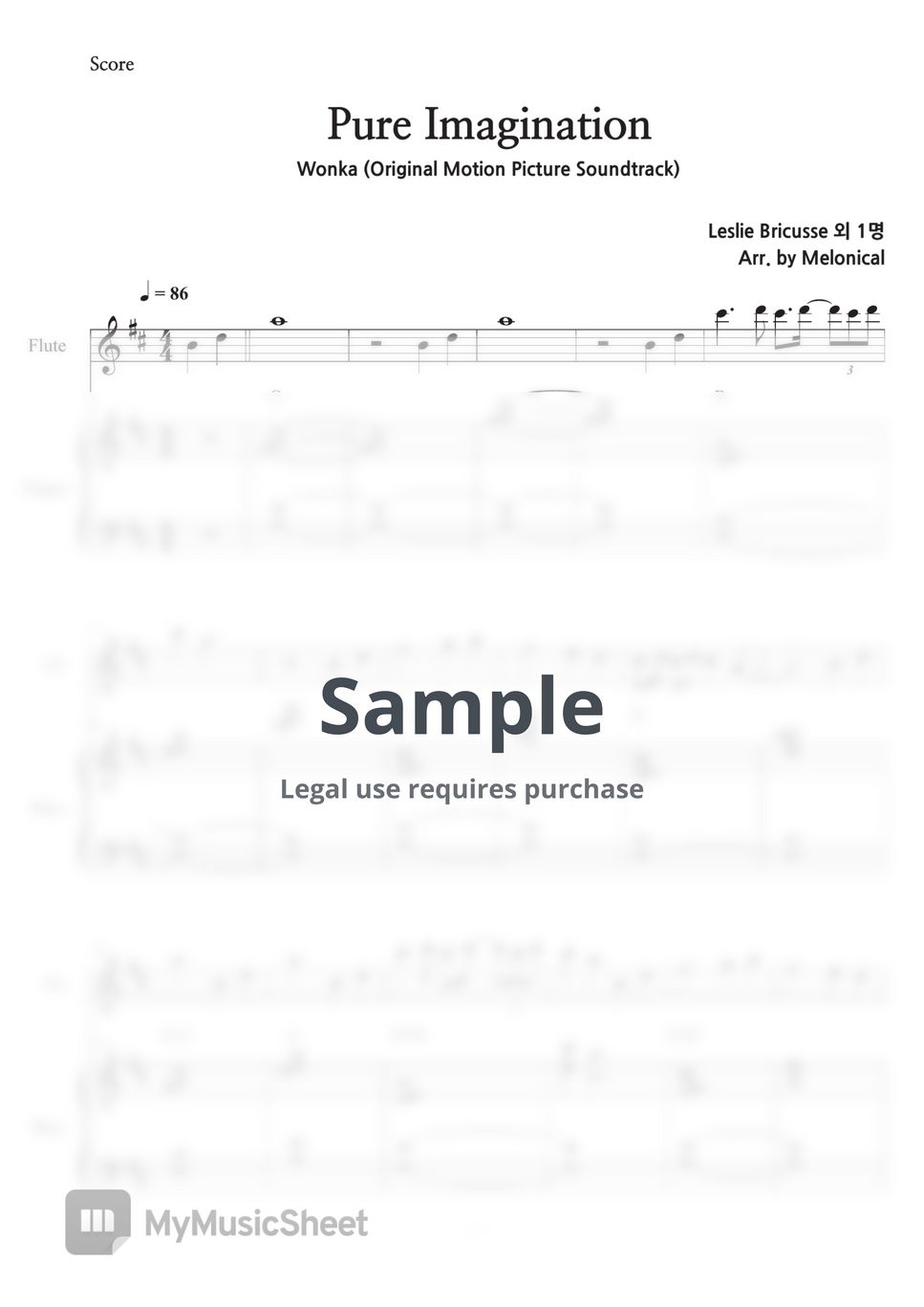 Timothée Chalamet - Pure Imagination (Ensemble) Sheets by Melonical