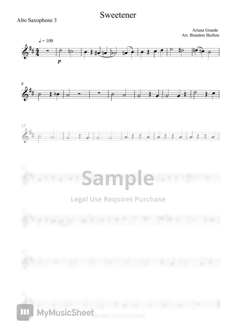 Ariana Grande - Sweetener (Parts) Sheets by Brandon Skelton