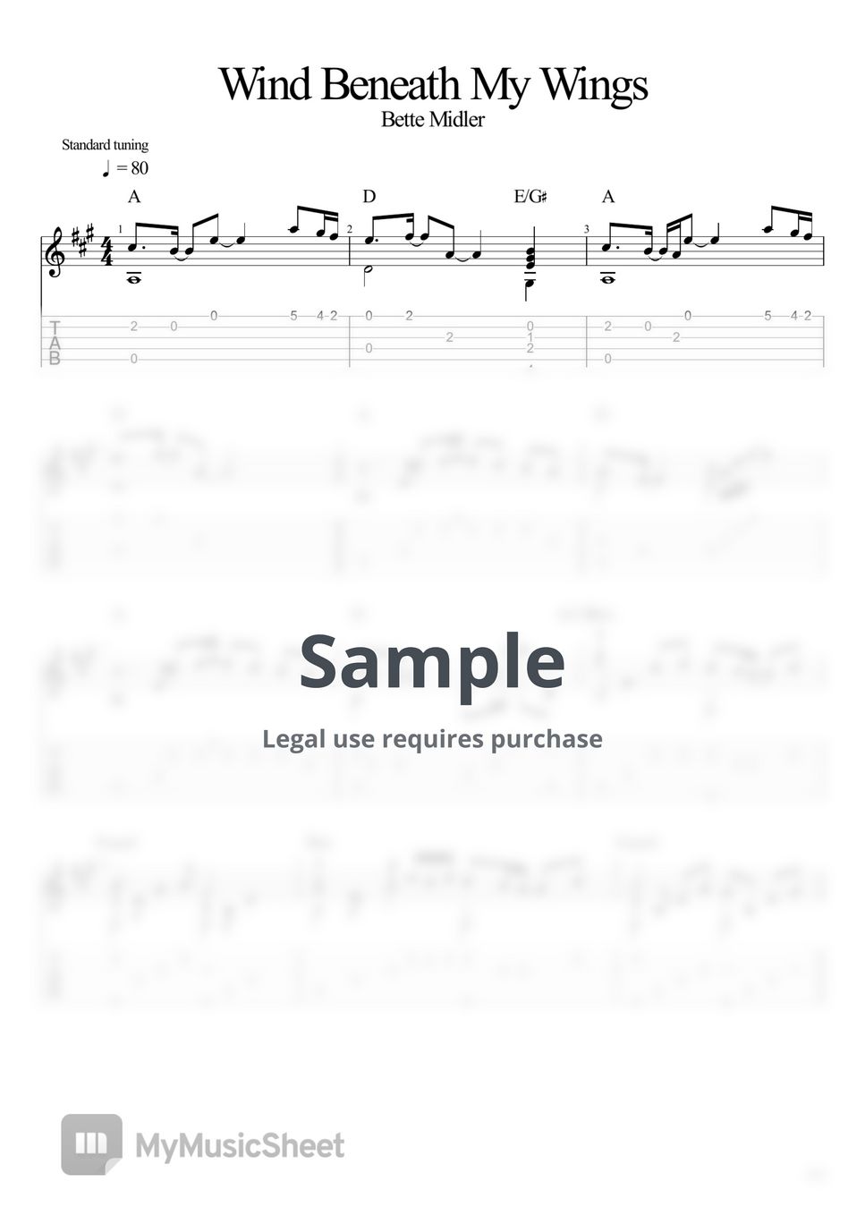 Bette Midler - Wind Beneath My Wings Sheets by Bette Midler