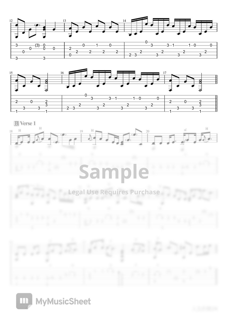 黃乙玲 Huang Yee – Ling - 人生的歌 Song of Life | Fingerstyle Sheet Music by ...