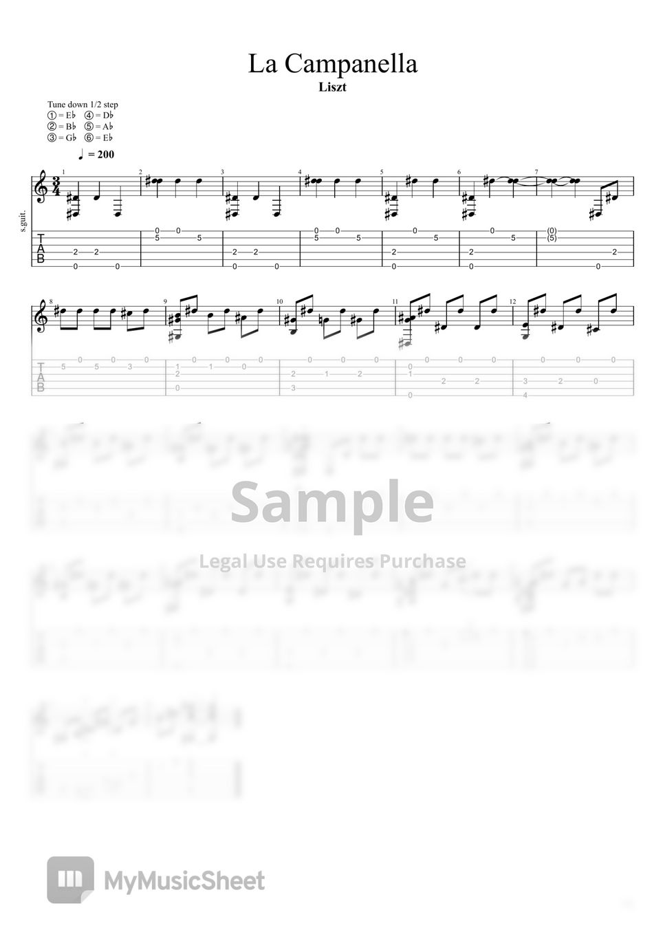 Paganini / Liszt - La Campanella 鐘 Sheets by Steven Luo / 羅仕偉