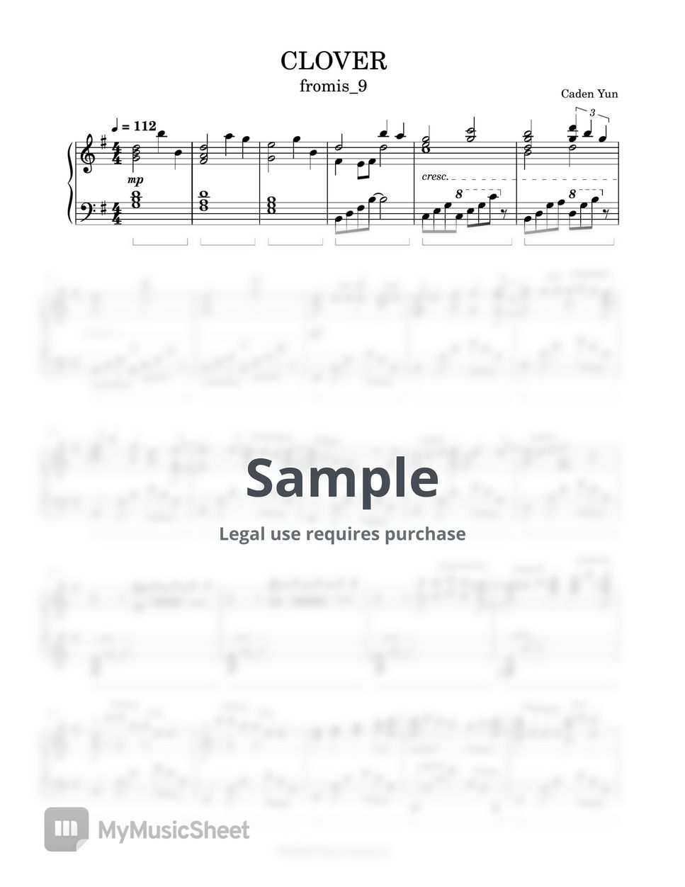 fromis_9 - CLOVER Sheets by Caden Yun