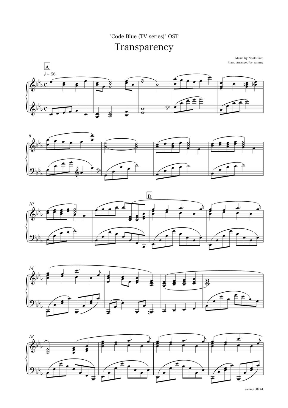 Code Blue (TV series) - 4 songs set Sheet by sammy