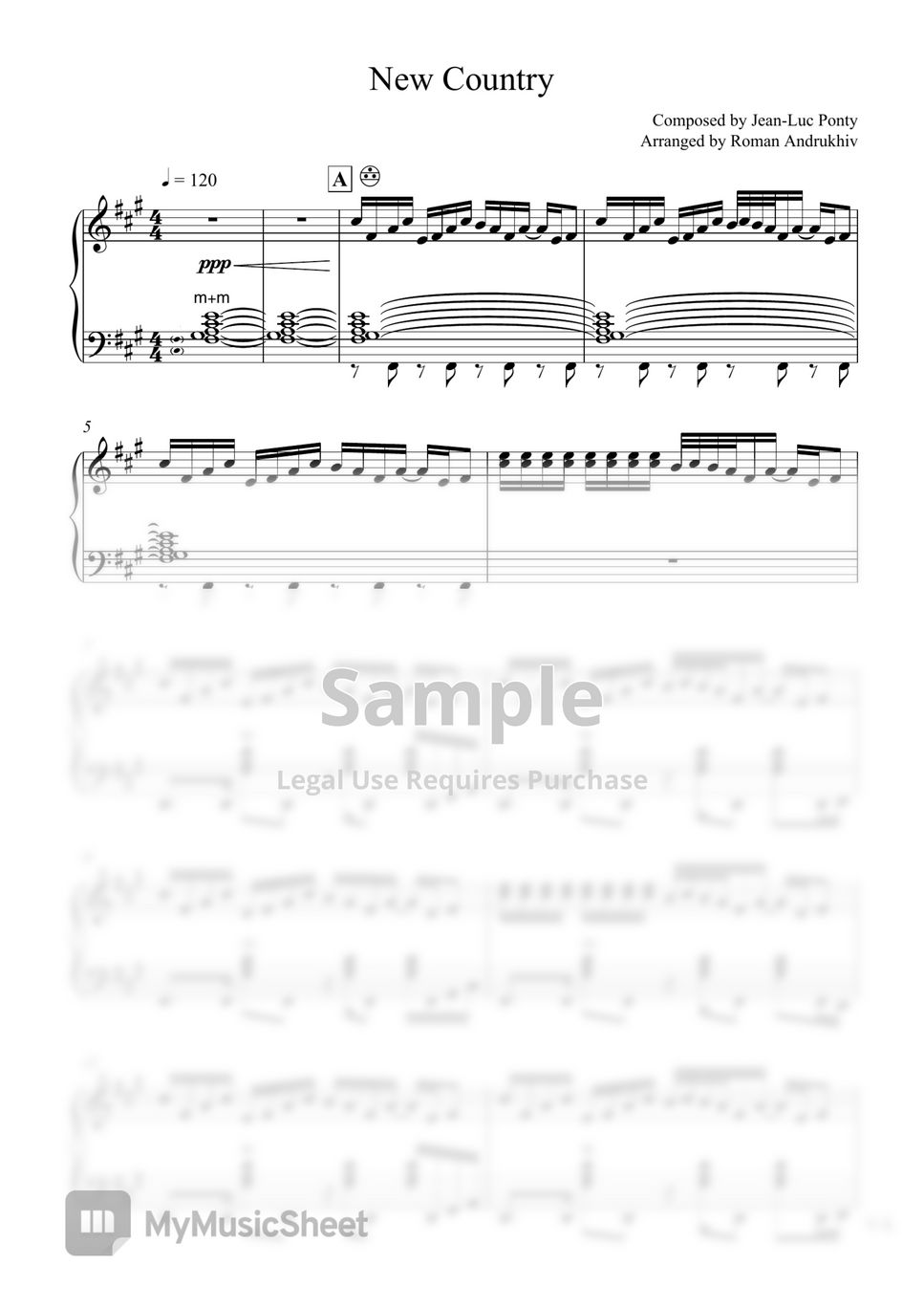 Jean-Luc Ponty - New Country (Original Jazz-Rock Arrangement For Solo Accordion) Partition by ...