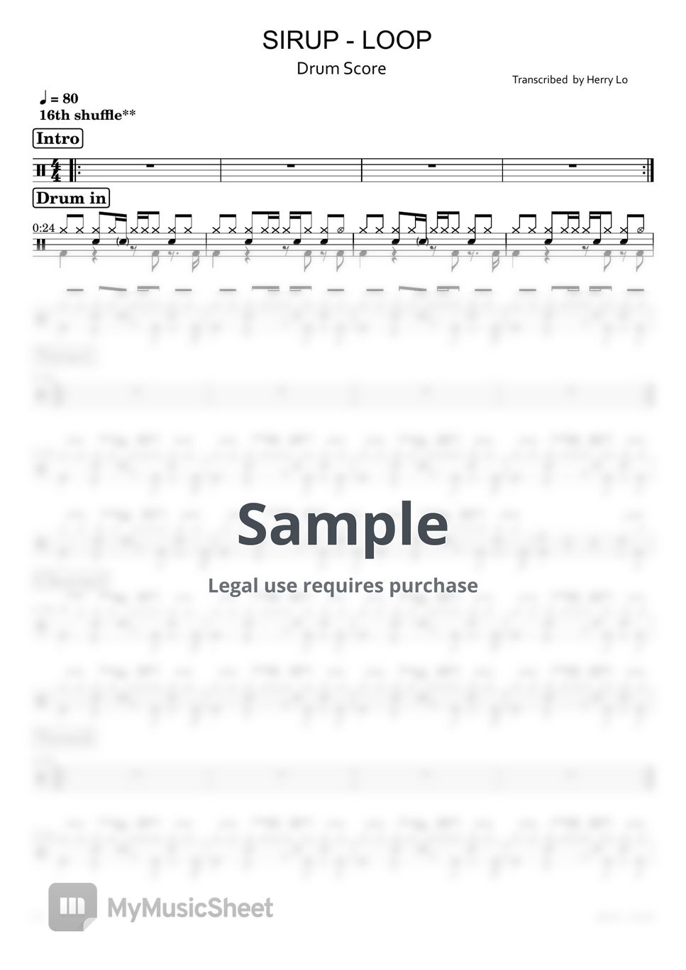 SIRUP - LOOP Sheets by herrylo_drums