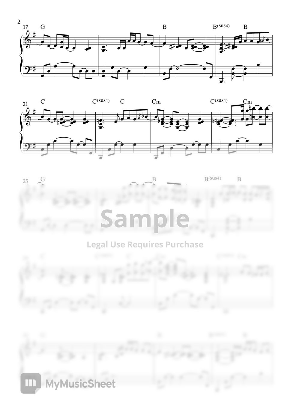 Radiohead - Creep Sheet Music by Song's piano