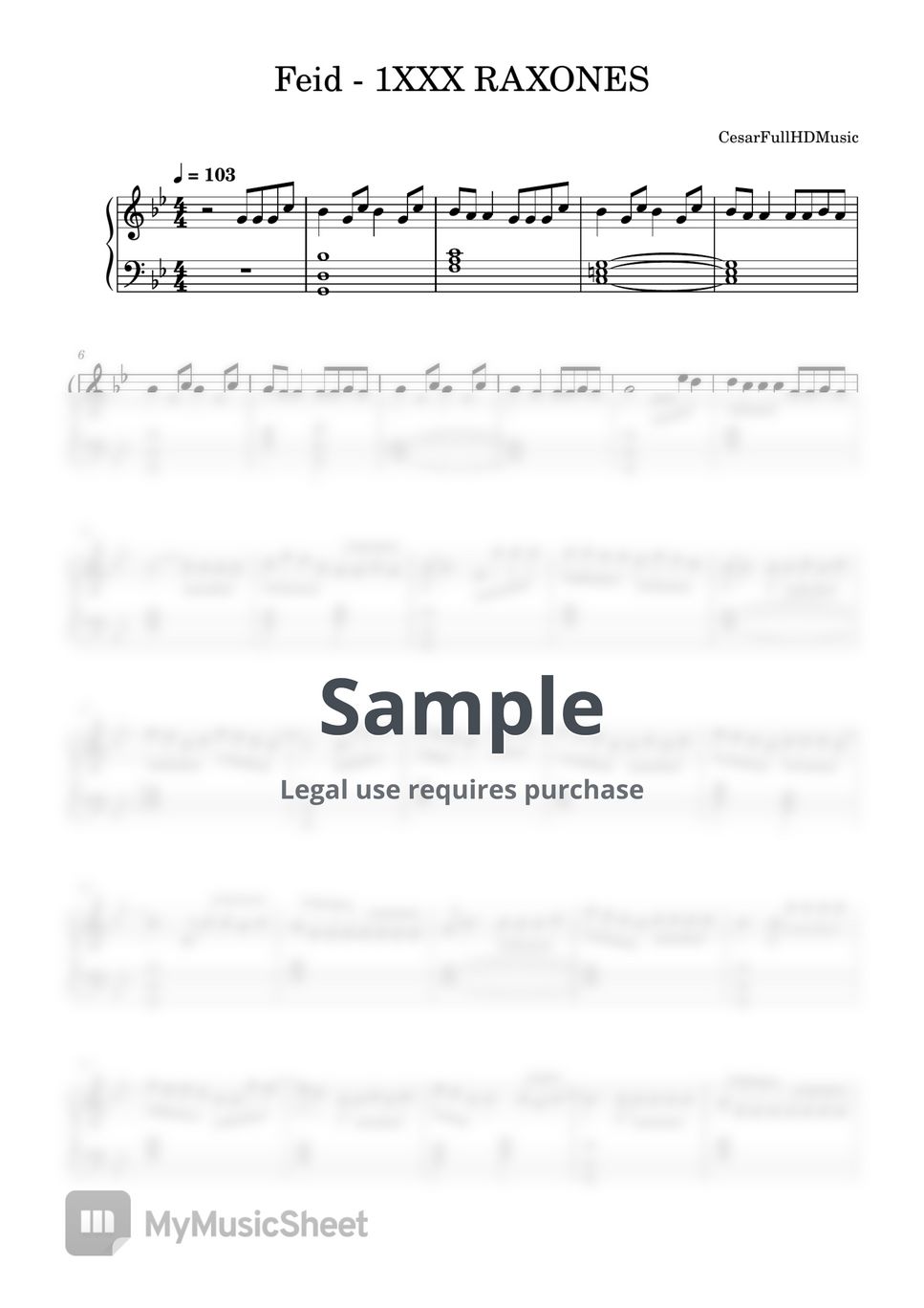 Feid - 1XXX RAXONES Sheets