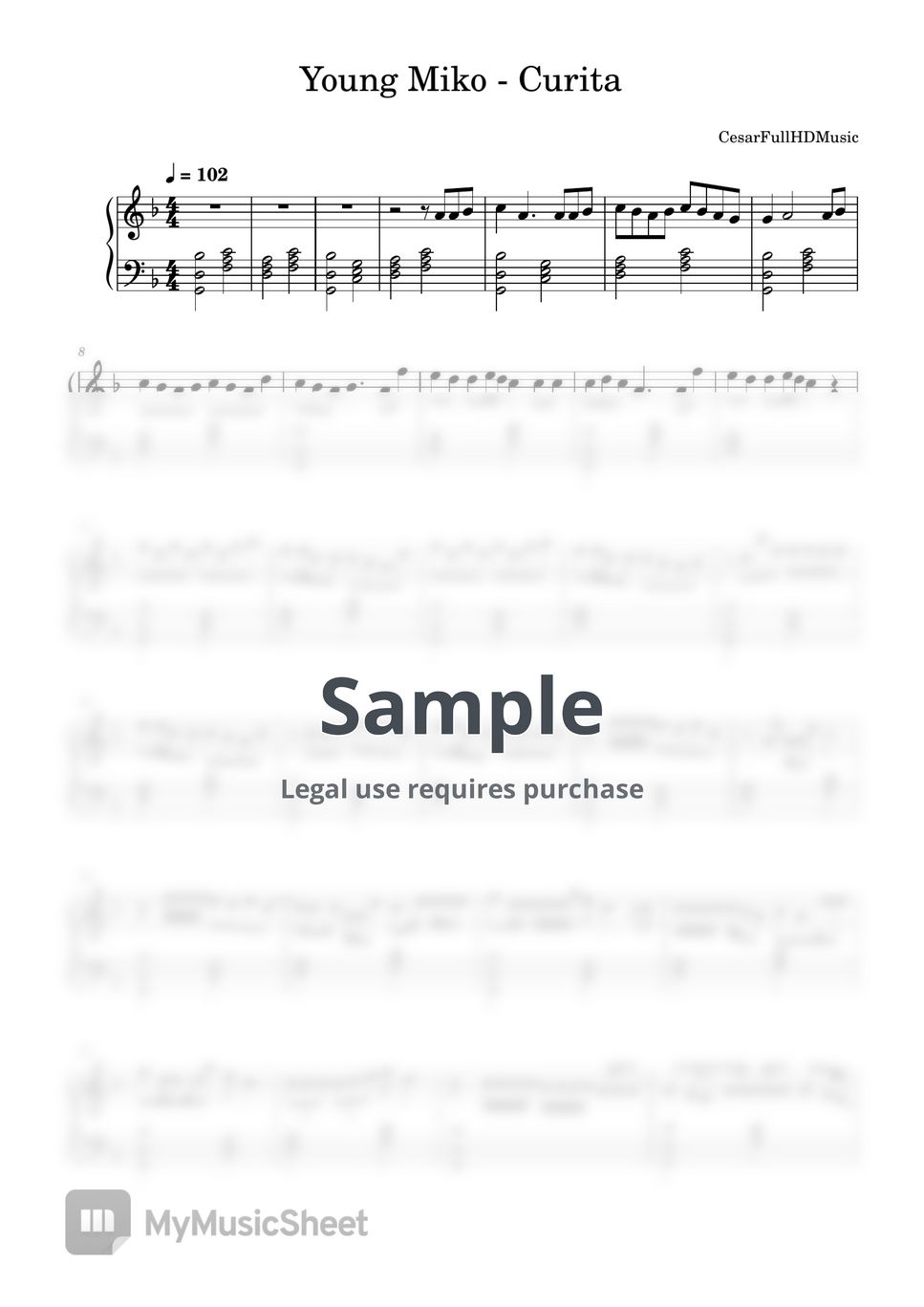 Young Miko - Curita 악보
