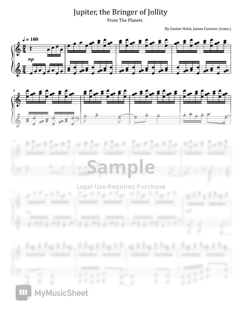 Gustav Holst, James Curnow (trans.) - Jupiter, the Bringer of Jollity ...