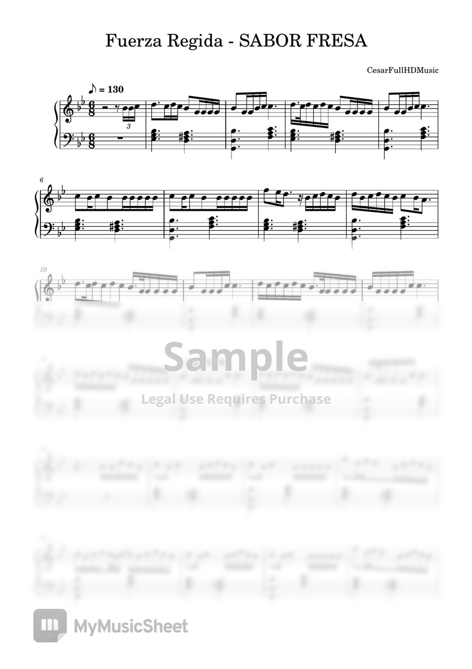 Fuerza Regida - SABOR FRESA Sheet Music