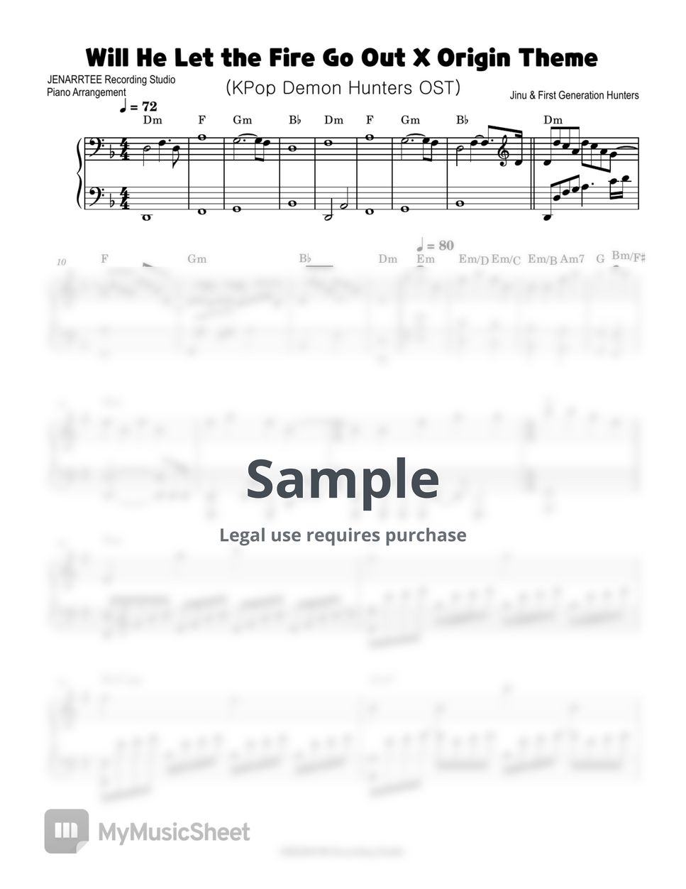 Jinu & First Generation Hunters - Will He Let the Fire Go Out X Origin Theme (KPop Demon Hunters ...