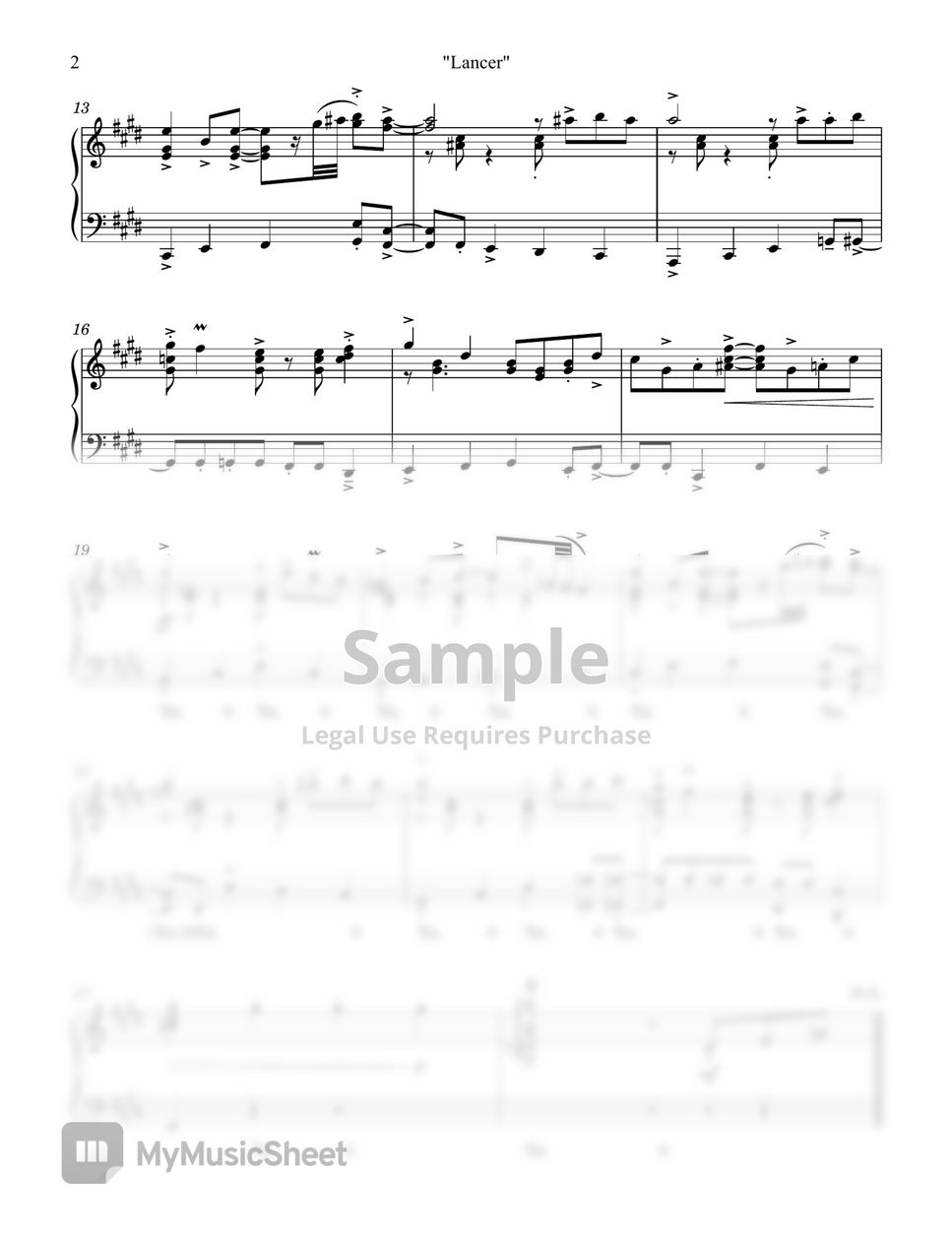 Toby Fox - Lancer (DELTARUNE - For Piano Solo) Sheet Music by poon