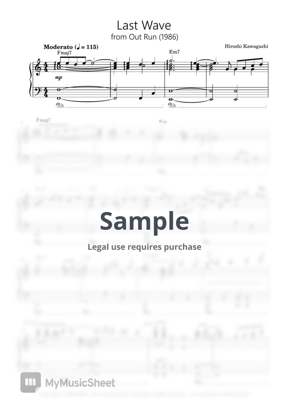 Out Run (1986) - Last Wave 악보 by an3piano