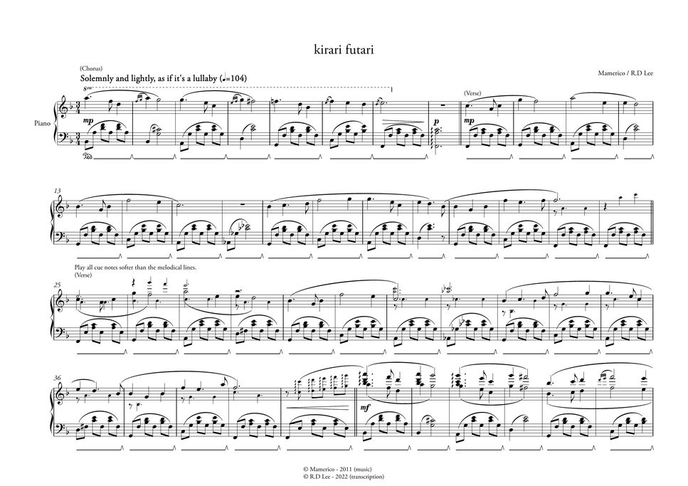 Mamerico - kirari futari Sheet by R.D Lee