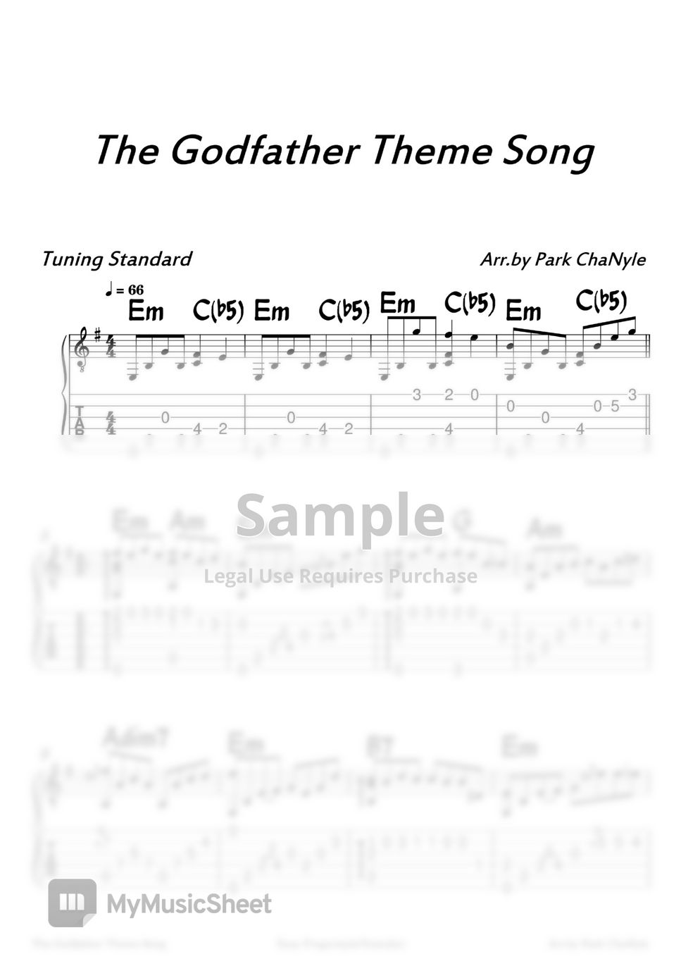 Nino Rota - The Godfather Theme Song (Fingerstyle Guitar) Tab ...