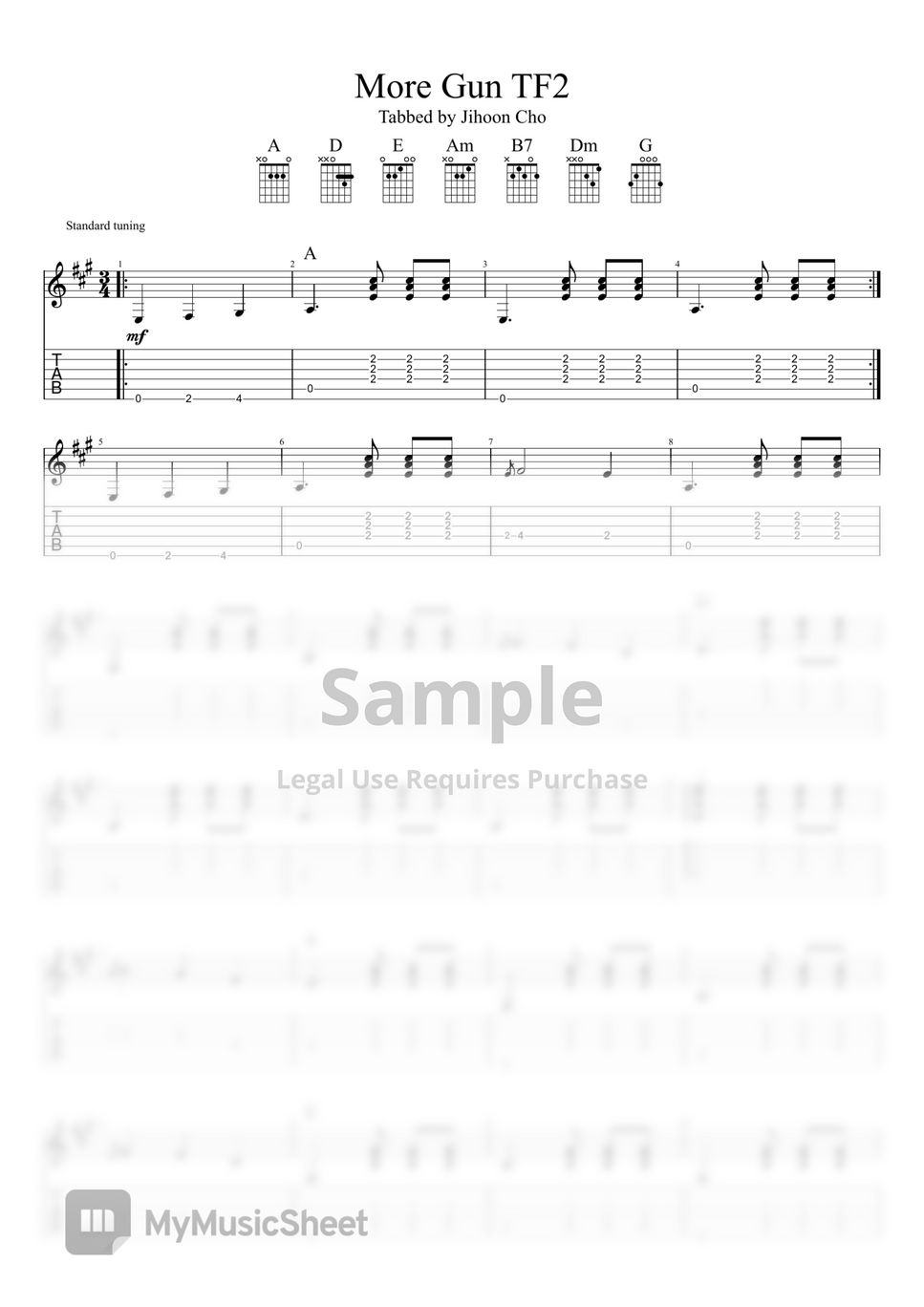 Valve Corporation - More Gun TF2 (Team Fortress 2 Soundtrack) Sheets by ...