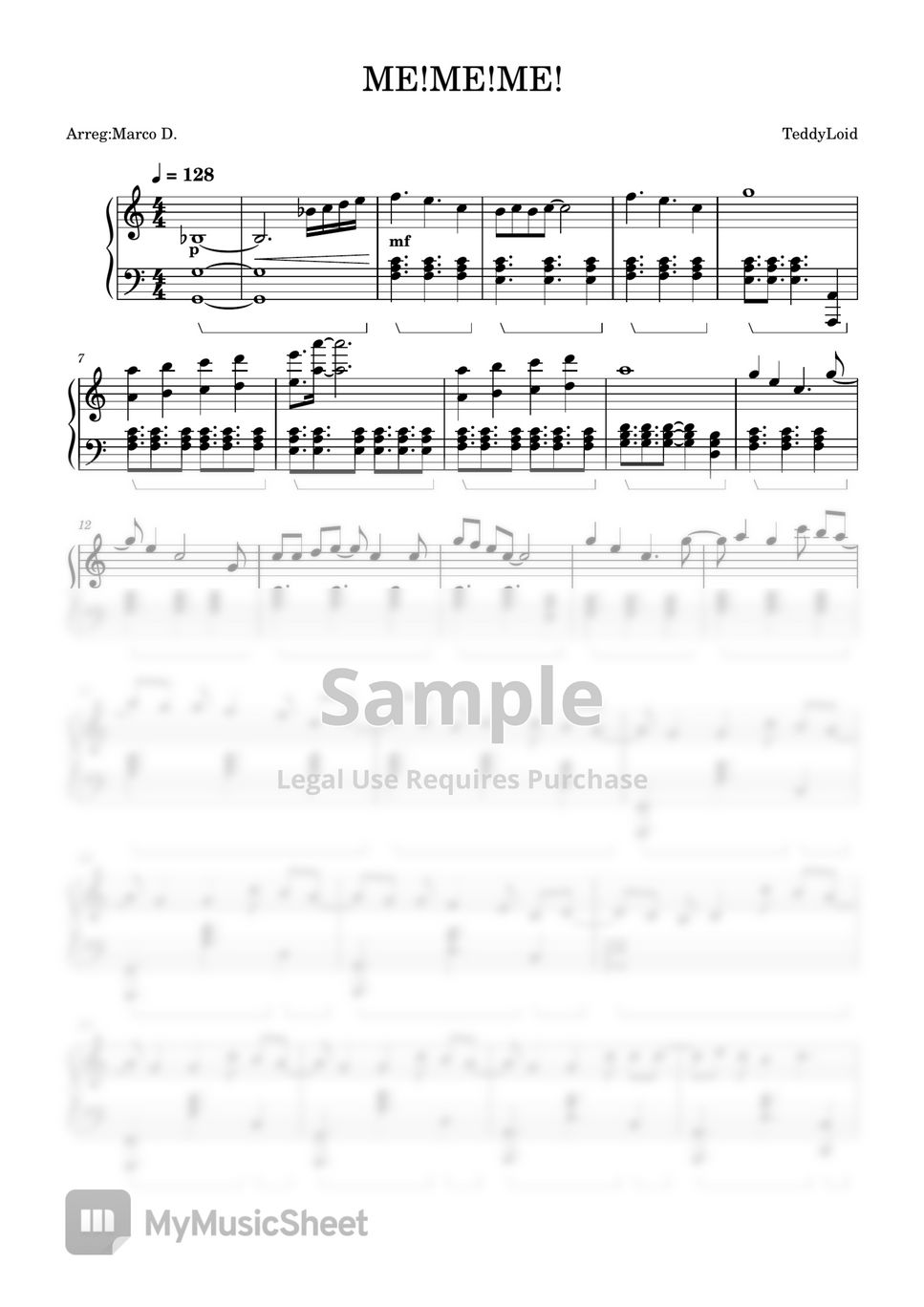 TeddyLoid - ME!ME!ME! (Marco D.) Sheet Music by Marco D.