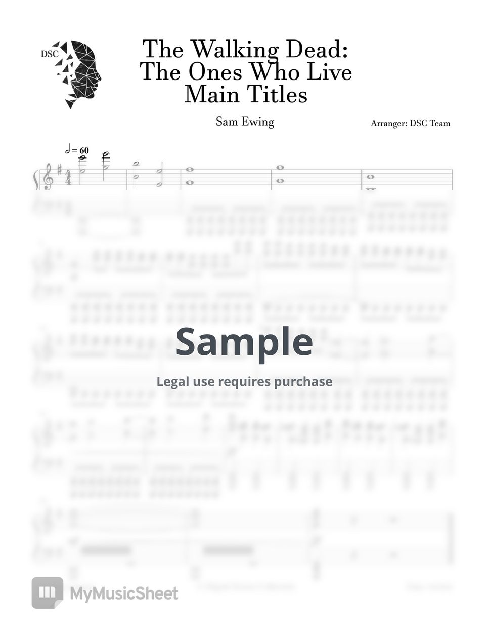 Sam Ewing - The Walking Dead: The Ones Who Live Sheets by Digital ...