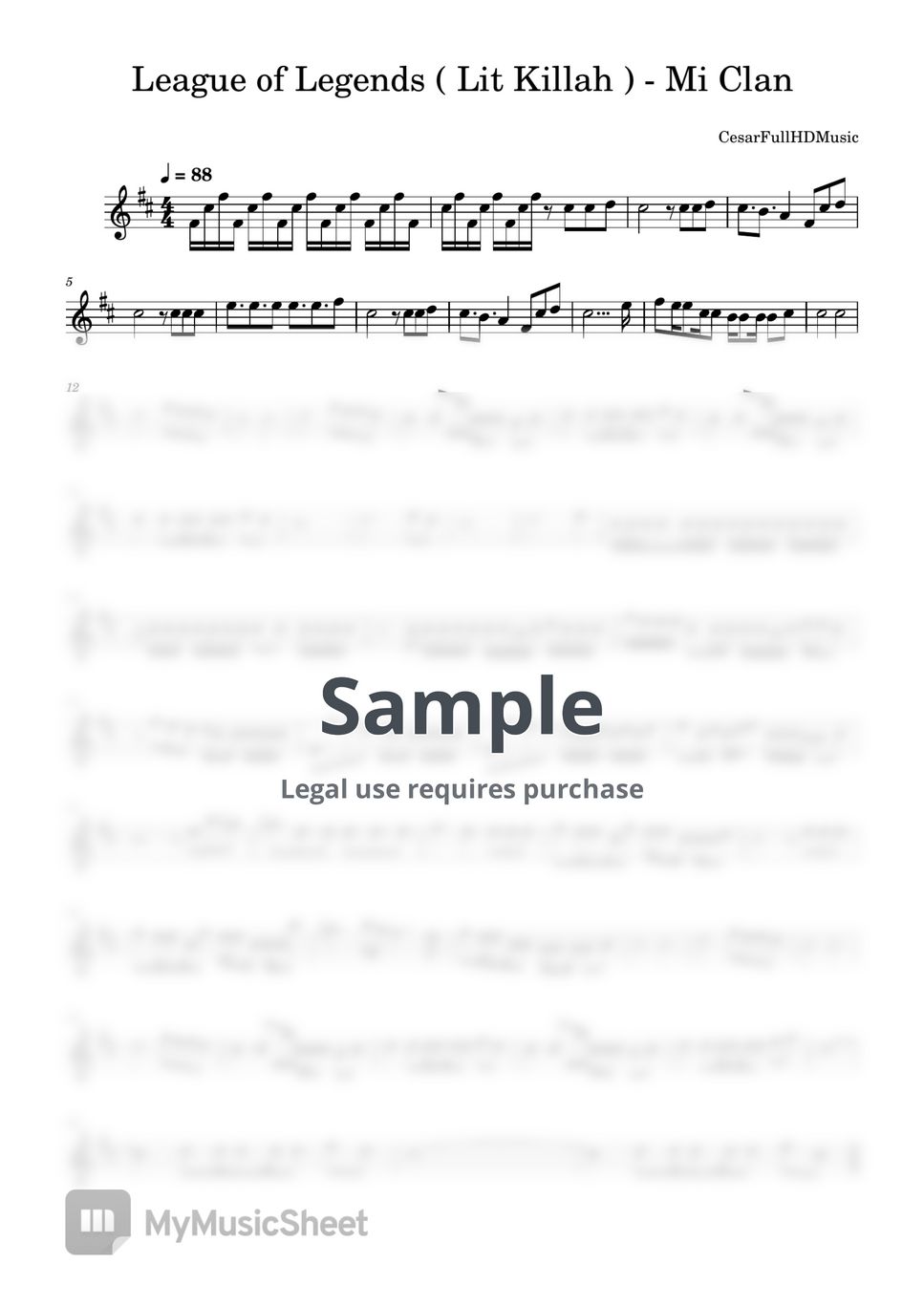 League of Legends ( Lit Killah ) - Mi Clan Sheets