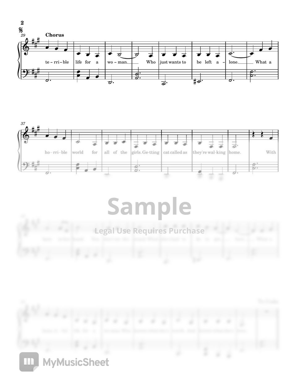 SkyDxddy - Pretty Distraction Sheet Music by Pianotato