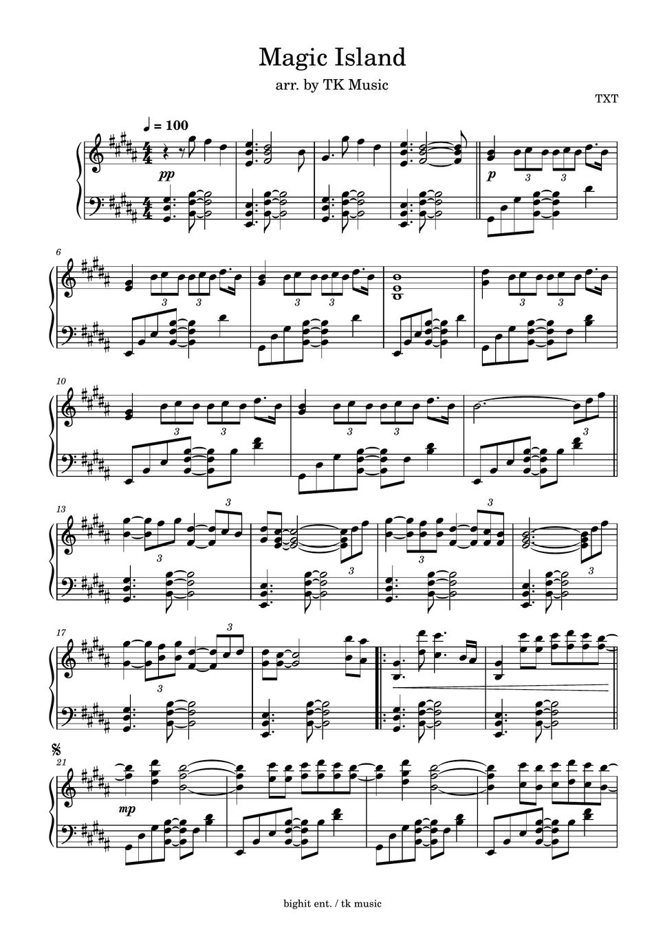 TOMORROW X TOGETHER (투모로우바이투게더) - Magic Island Sheets by TK Music