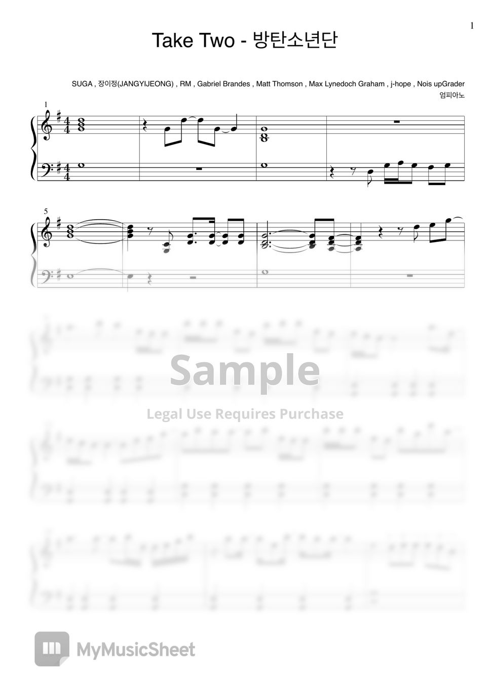 BTS - Take Two Sheets by umpiano