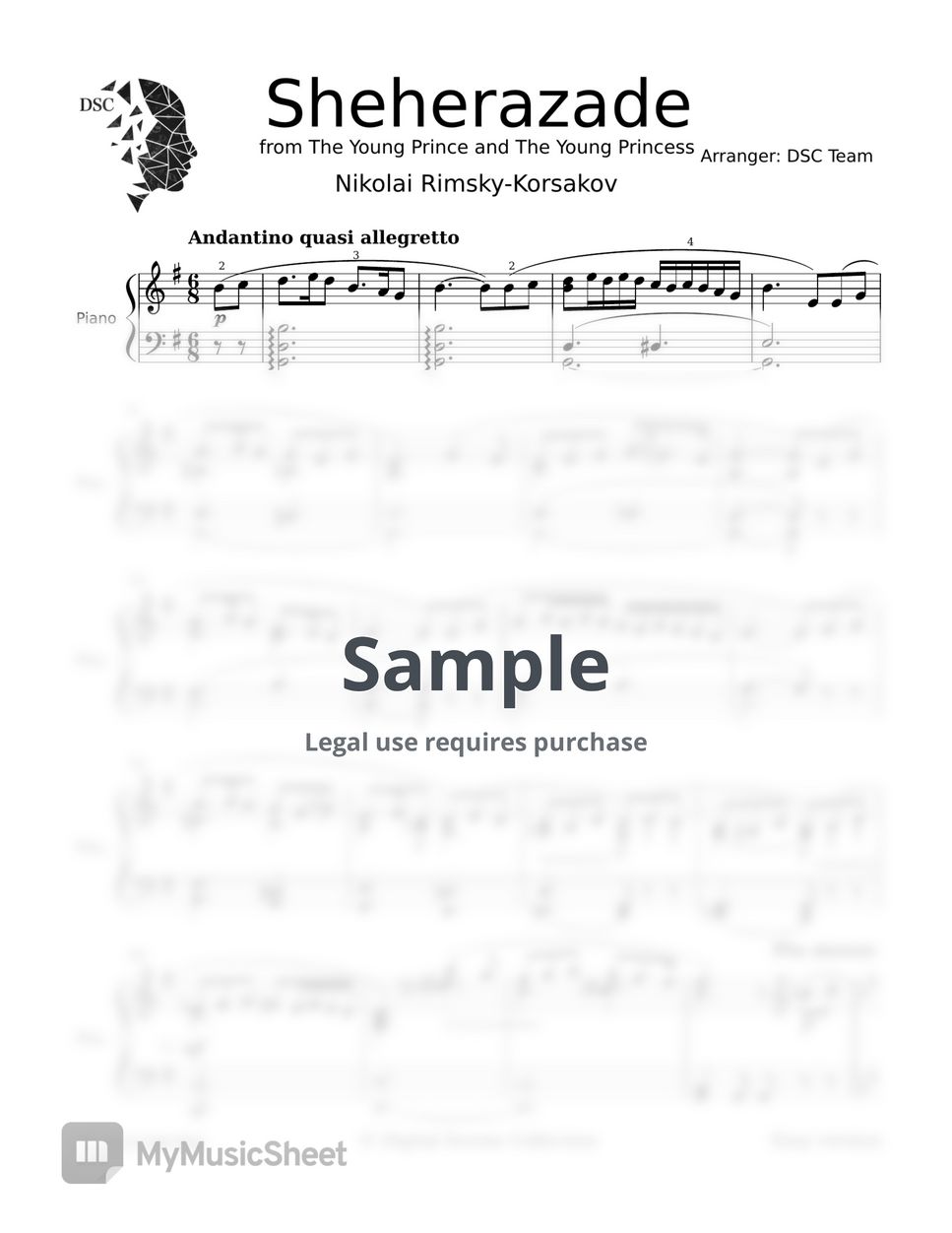 Rimsky-Korsakov - Scheherazade Sheets by Digital Scores Collection