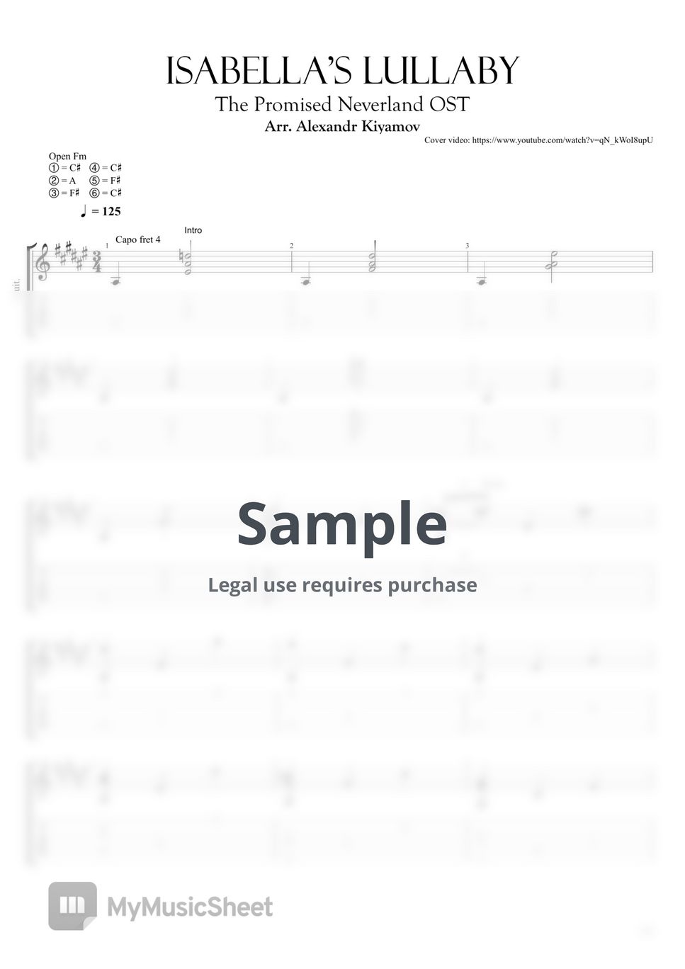 The Promised Neverland - Isabella's lullaby Sheets by Alexandr Kiyamov