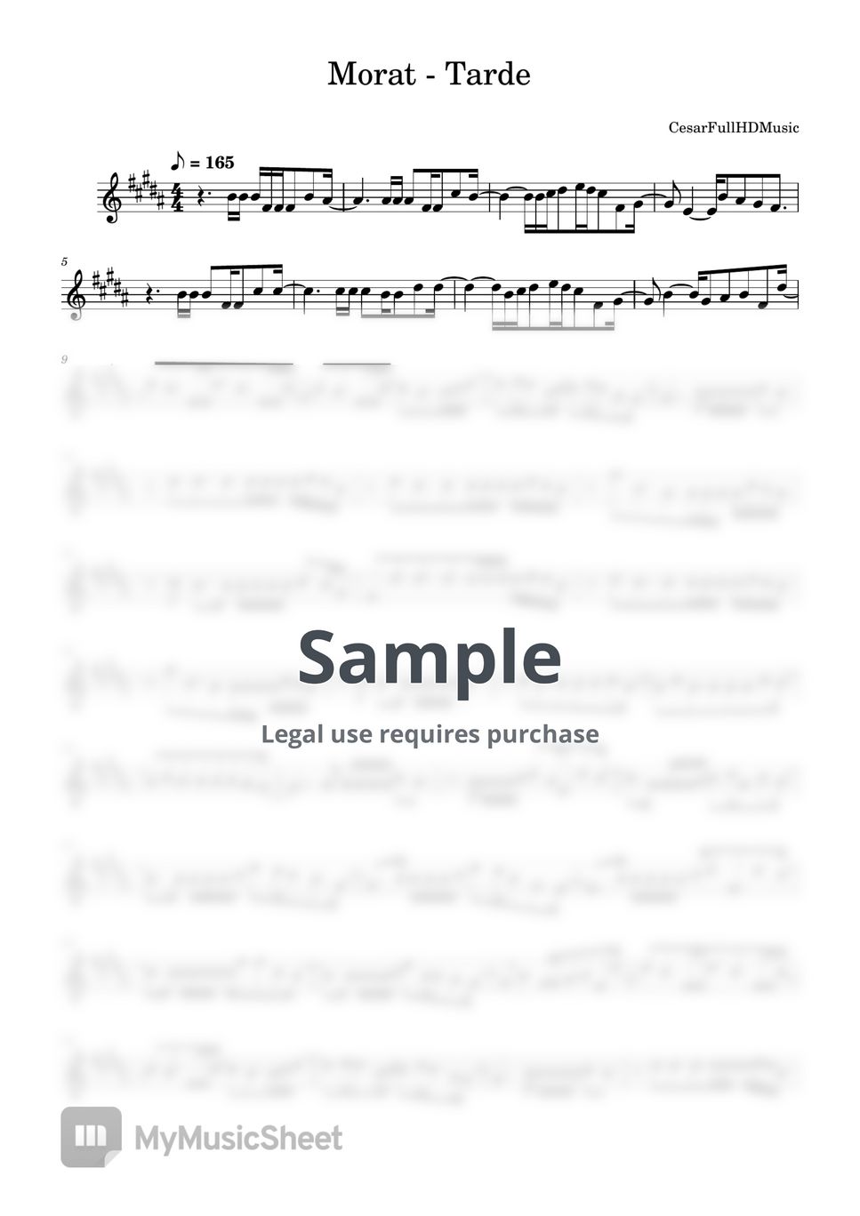 Morat - Tarde Sheets