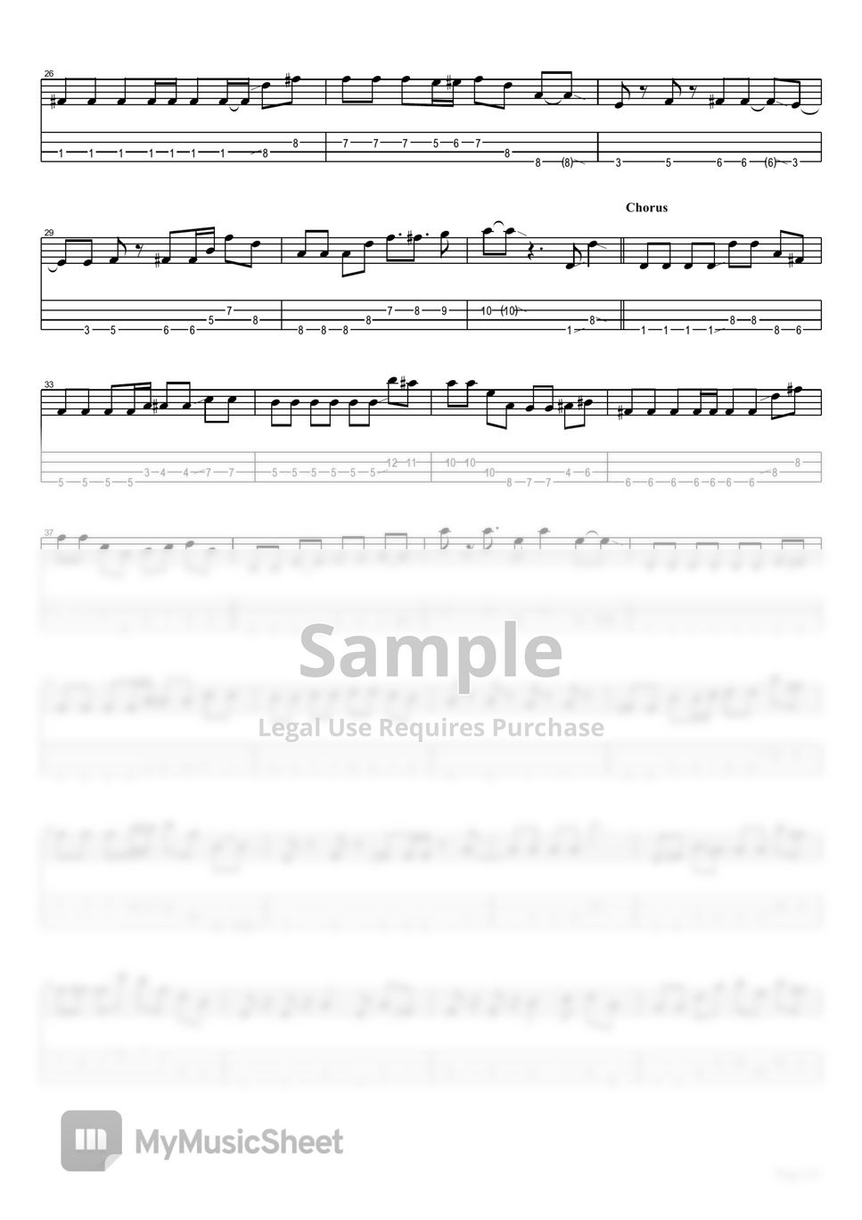 Blend A - Bon Appetit S (Bass TAB) Sheets by Muya Rizal