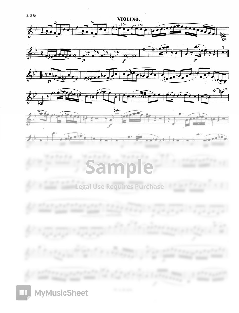 W.A.Mozart - Violin Sonata No. 34, B flat Major, K.378 Sheets by ...