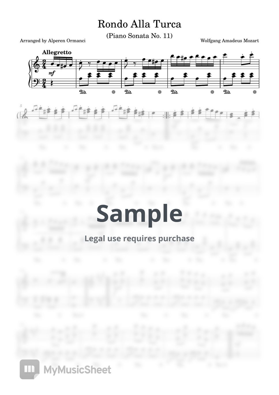 Wolfgang Amadeus Mozart - Rondo Alla Turca - (Türk Marşı) - (Turkish ...