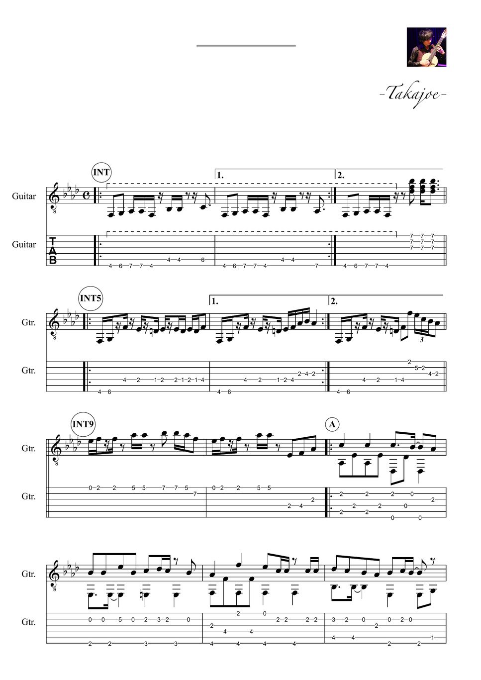 ARASHI Medley - ARASHI on GUITAR (10 Songs) TAB by Takajoe