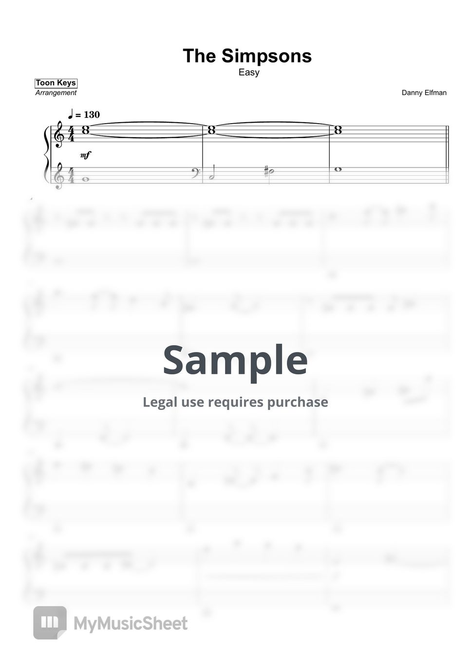 Danny Elfman - The Simpsons Main Theme 악보 by Atlantic Notes