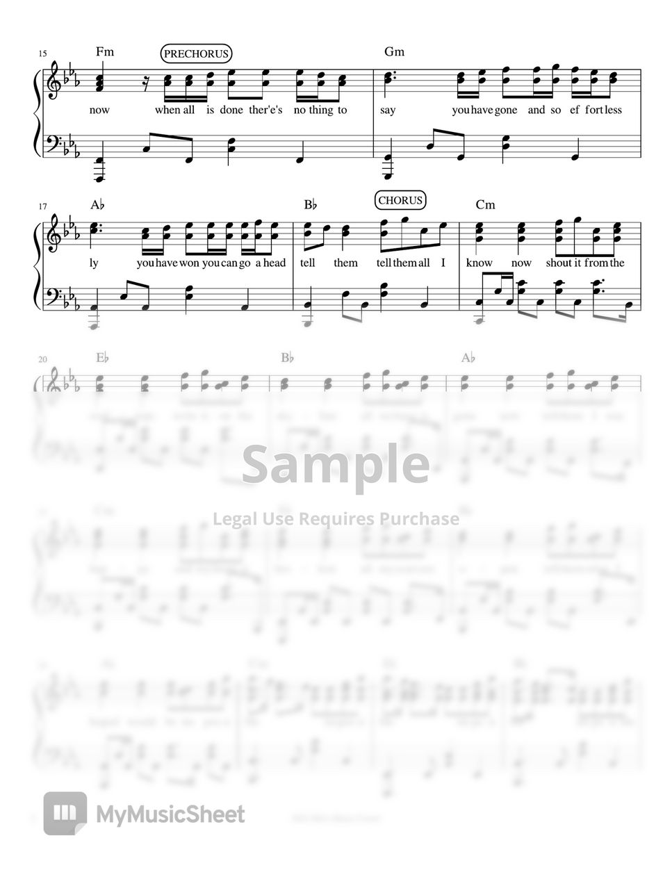 James Arthur - Impossible (piano sheet music) Sheet Music by Mel's ...