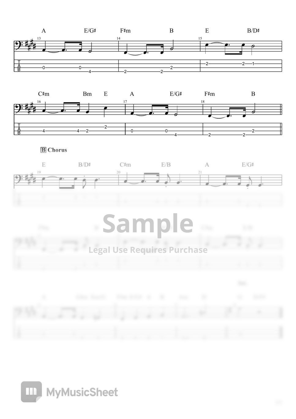 미도와 파라솔 너에게 난 나에게 넌 Easy Ver [슬기로운 의사생활 Ost] Bass Sheets By Sweet Bass
