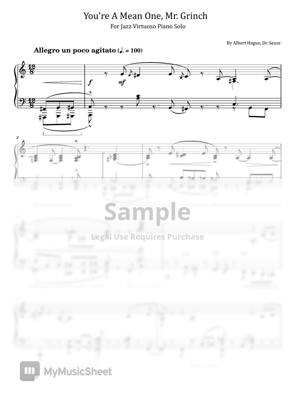 Albert Hague, Dr. Seuss - You're A Mean One Mr. Grinch (For Jazz ...