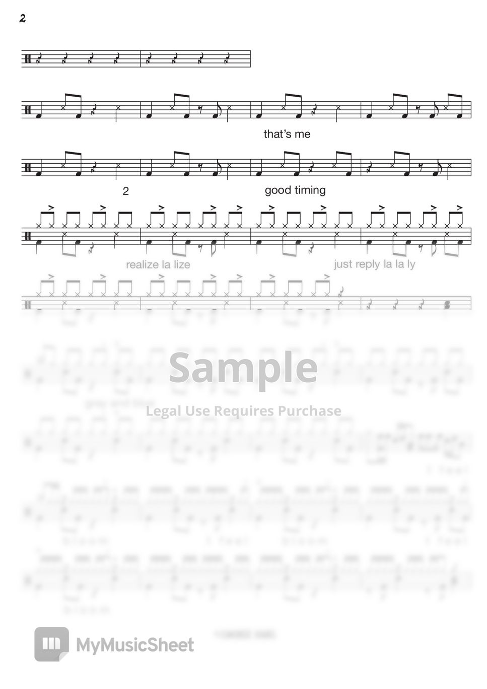 IU(아이유) - BLUEMING Sheets by Gwon's DrumLesson