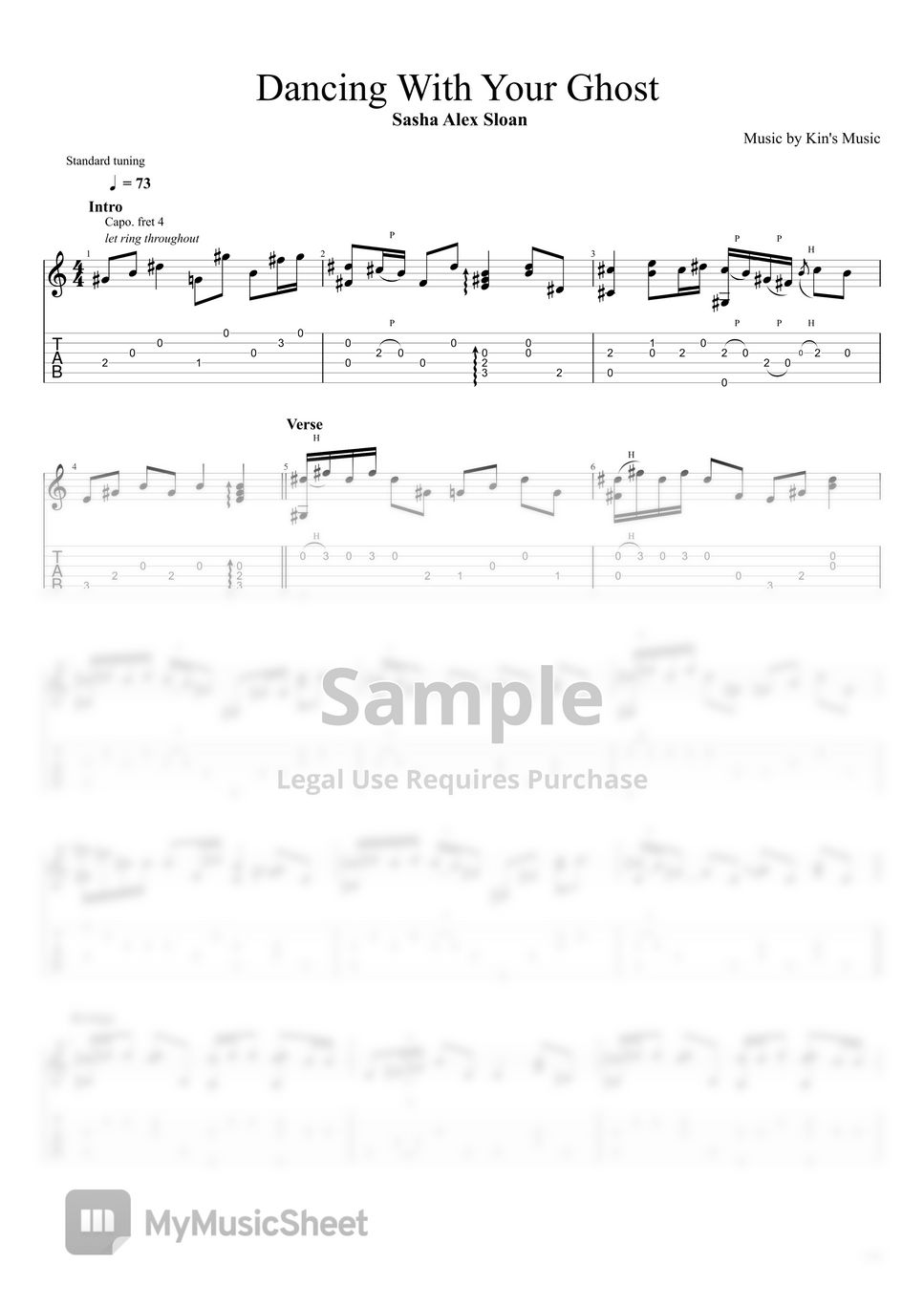 Sasha Alex Sloan - Dancing With Your Ghost[Easy Guitar Fingerstyle For ...