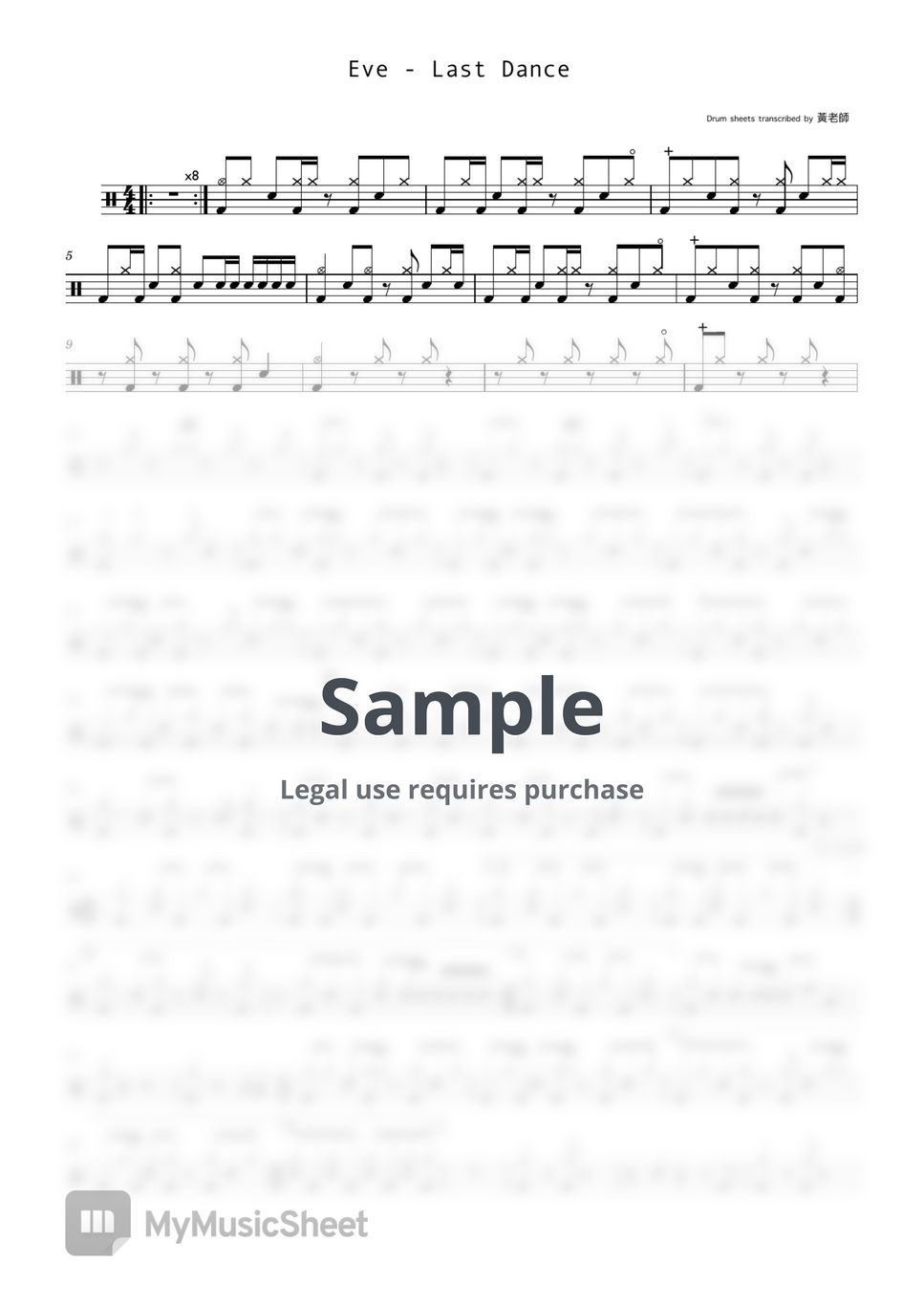 Eve - Last Dance Sheets by SDrum