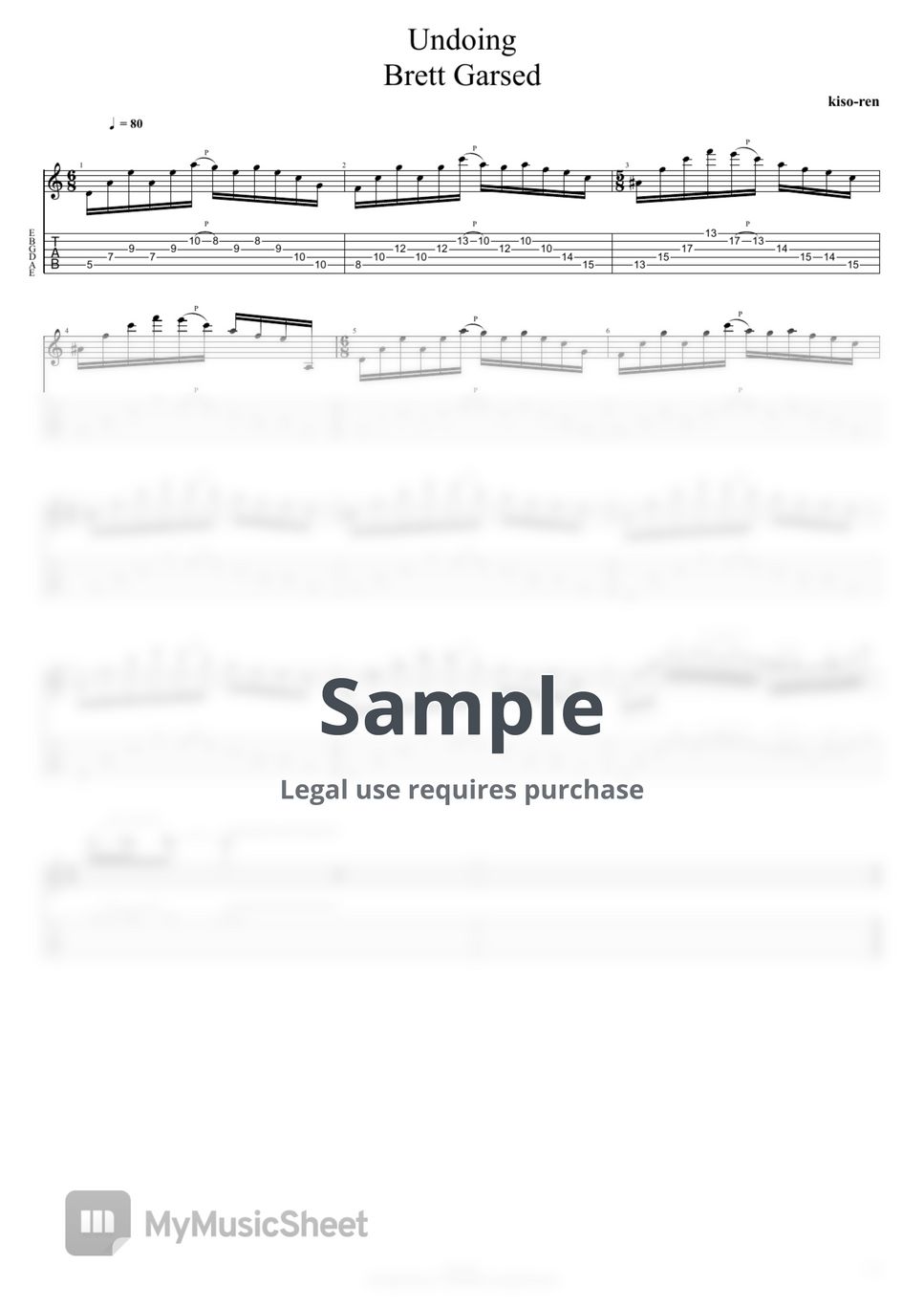 Brett Garsed / ブレッド･ガースド - Undoing TAB / Brett Garsed Intro Guitar ブレッド ...