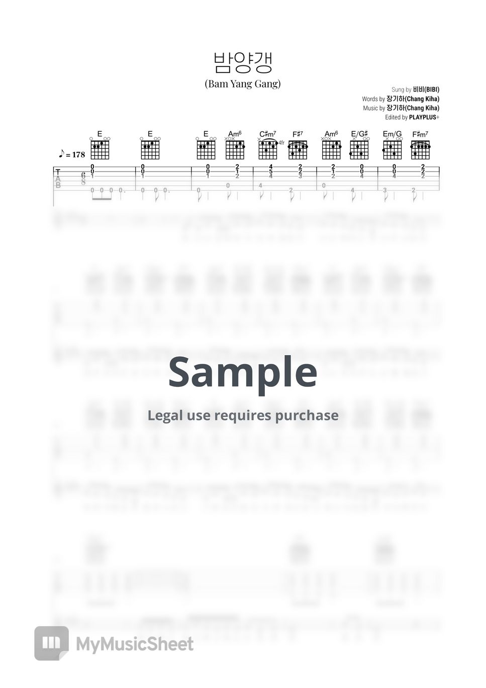 BIBI - Bam Yang Gang Sheet Music by playplus