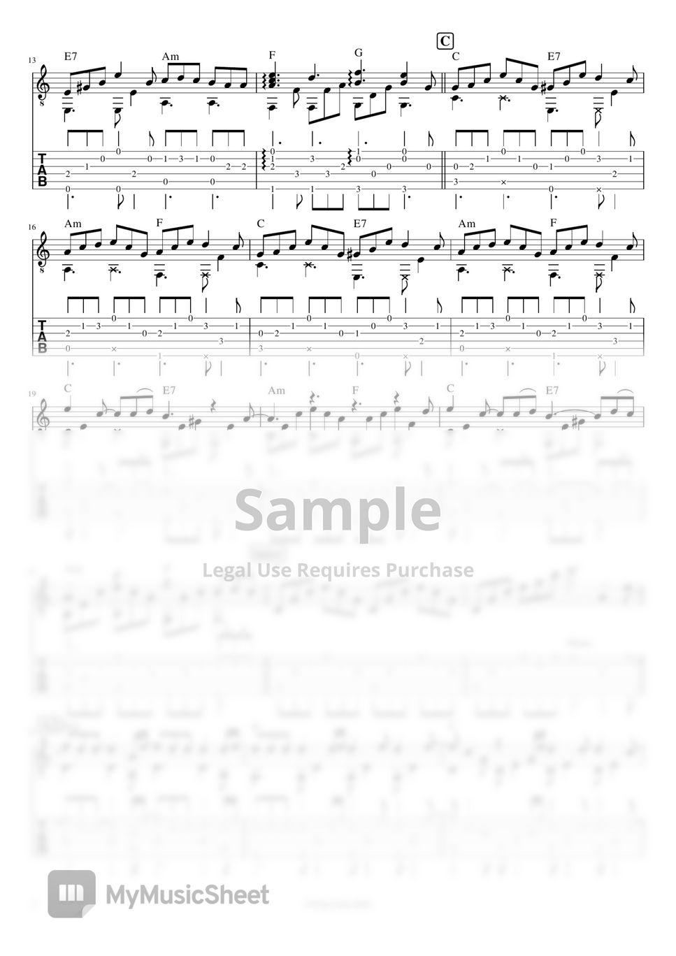 Sia - Snowman (Fingerstyle) TAB by Yuta Ueno