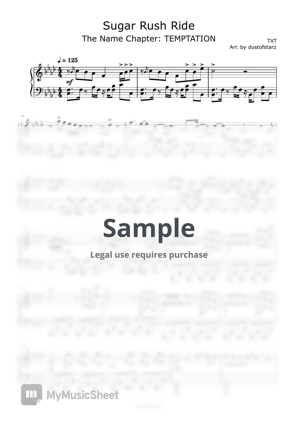 TXT - Sugar Rush Ride Sheets by dustofstarz