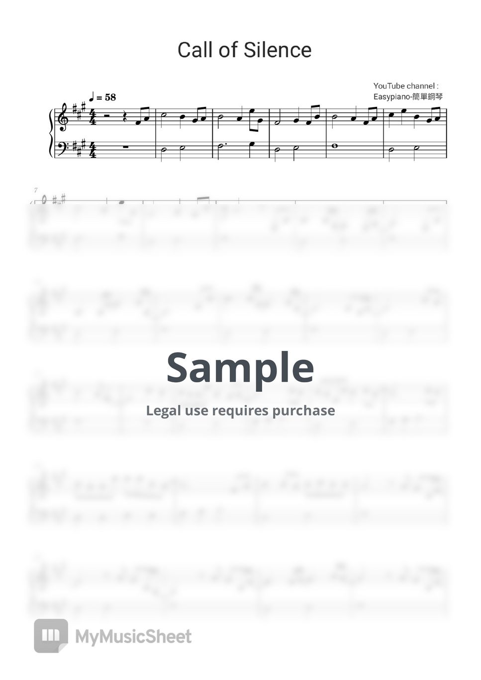 Attack On Titan OST - Call of Silence Sheets by EASYpiano簡單鋼琴