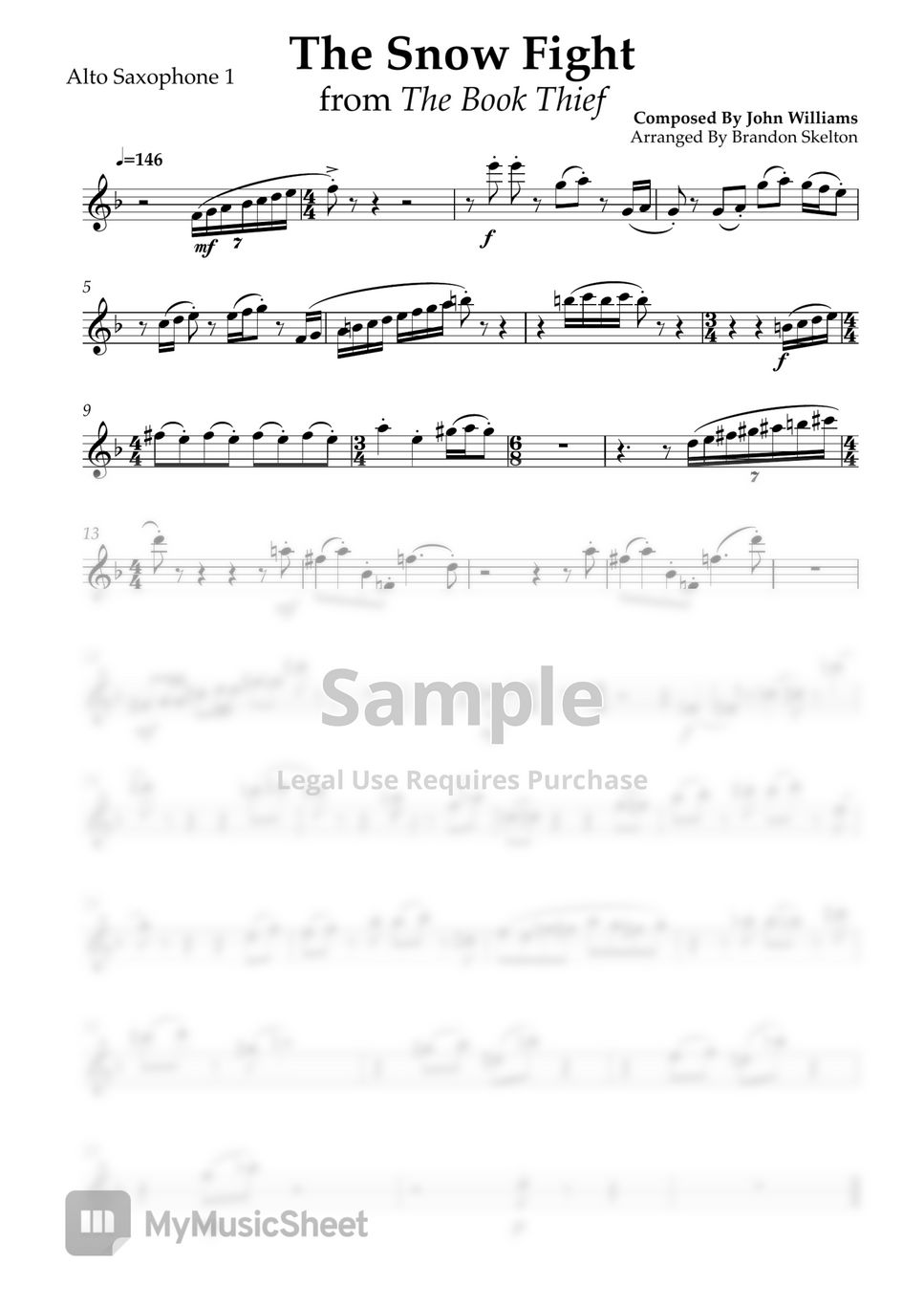 John Williams - The Snow Fight (Parts) 악보 by Brandon Skelton